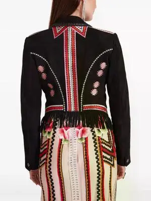 TEMPERLEY LONDON Zola Embroidered Suede Blazer