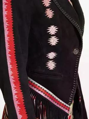 TEMPERLEY LONDON Zola Embroidered Suede Blazer