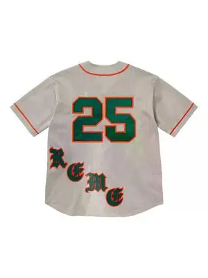 Supreme Old English Ss 25 Baseball Jersey - Grey