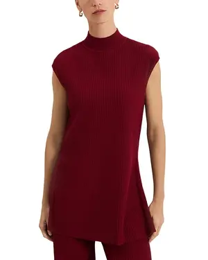 PHASE EIGHT Lori Ribbed Tunic - Burgundy