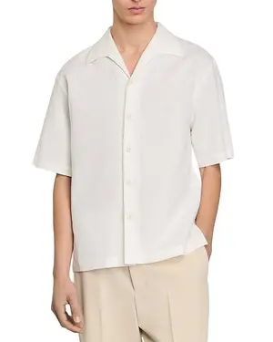 Sandro Cotton & Linen Shirt - Ivory