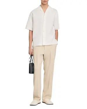 Sandro Cotton & Linen Shirt - Ivory