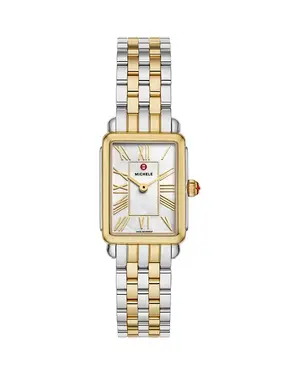 Michele Deco Park Two Tone 18k Gold Plated Watch - Silver/two Tone
