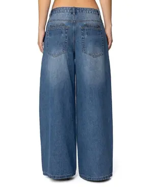EDIKTED Jayden Low Rise Jeans - Blue