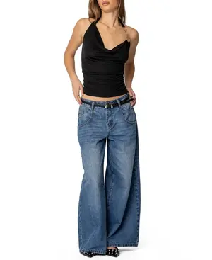 EDIKTED Jayden Low Rise Jeans - Blue