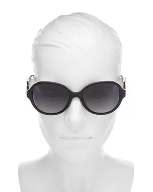 Kate Spade New York Emalie Oval Sunglasses - Black/gray