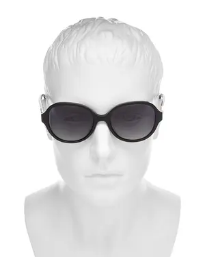 Kate Spade New York Emalie Oval Sunglasses - Black/gray