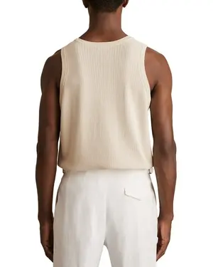 REISS Watson Sleeveless Textured Tee