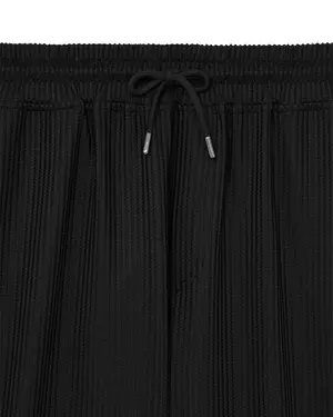 REISS Rowden Tapered Textured Trousers - Black