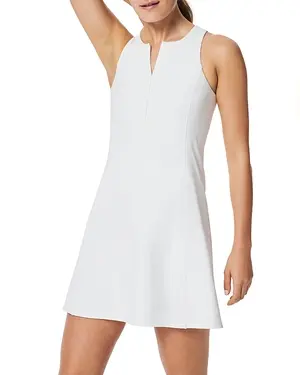 Spanx Zip Front Racerback Dress - Vivid White