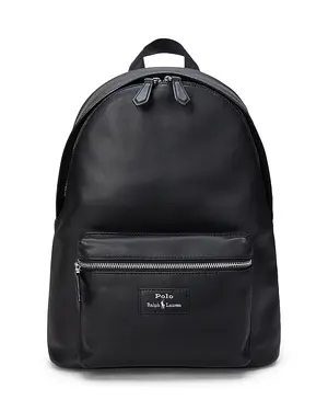 Polo Ralph Lauren Smooth Leather Backpack - Black