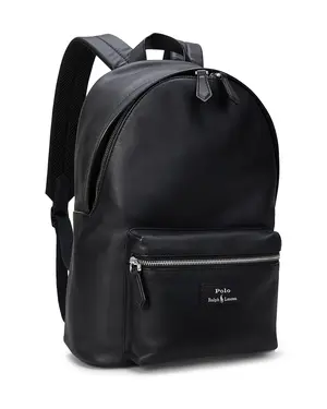 Polo Ralph Lauren Smooth Leather Backpack - Black