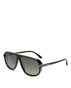 TOM FORD Guillaume Pilot Sunglasses - Black/gray