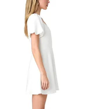 French Connection Whisper Puffed Sleeve Mini Dress