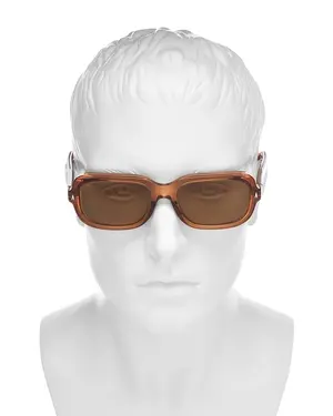 Moncler 55mm Rectangle Sunglasses