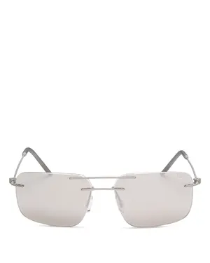 Moncler 56mm Rectangle Sunglasses