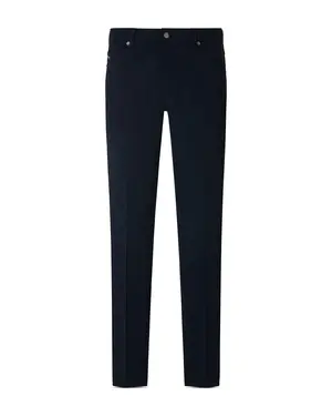 Emporio Armani Regular Fit Stretch Cannette Trousers - Solid Blue