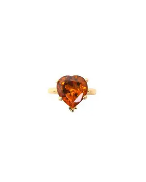 Fry Powers Heart Ring - Orange Citrine