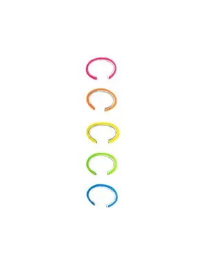 Fry Powers Neon Enamel Ear Cuff Set - Neon Multi