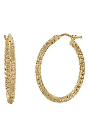 Bony Levy 14k Gold Beaded Hoop Earrings