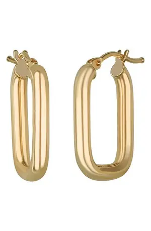 Bony Levy Bony Levy 14k Gold Rectangular Hoop Earrings 14k Yellow Gold