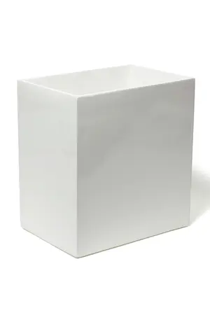 Jonathan Adler Lacquer Wastebasket - White