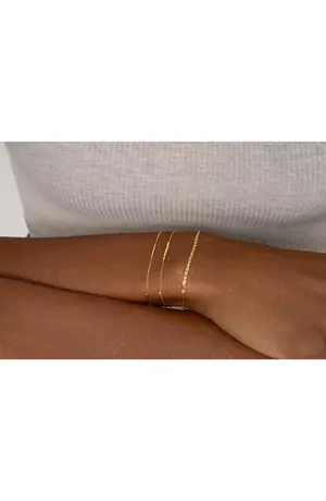 Bony Levy 14k Gold Beaded Station Bracelet