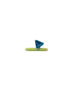 Fry Powers FRY POWERS Gem And Enamel Ring Lime Green