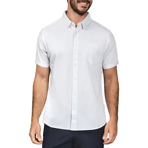 7 Diamonds Landen Short Sleeve Button-up Shirt White
