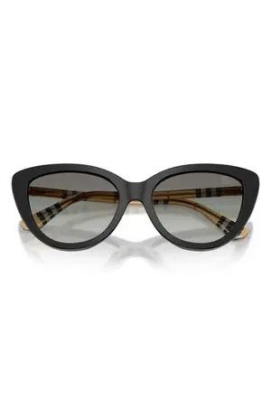 Burberry BURBERRY 55mm Cat-Eye Sunglasses Black/grey Gradient
