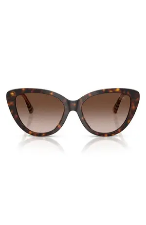 Burberry BURBERRY 55mm Cat-Eye Sunglasses Dark Havana/brown Gradient