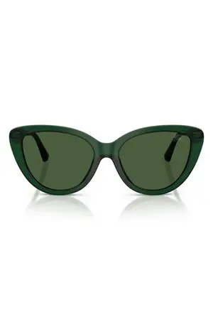 Burberry BURBERRY 55mm Cat-Eye Sunglasses Green/dark Green