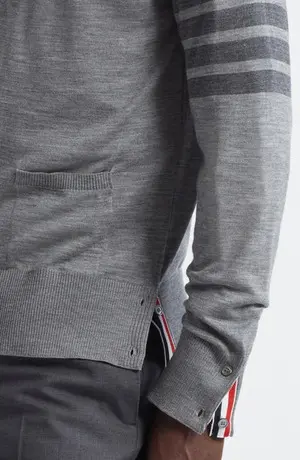 Thom Browne Classic 4-bar Virgin Wool Cardigan