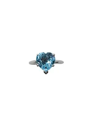 Fry Powers Heart Ring With Topaz - Sky Blue Topaz