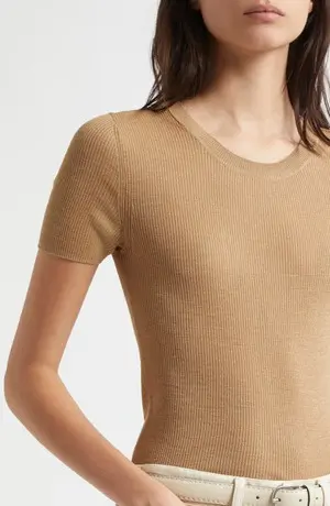 NILI LOTAN Hettie Rib Silk Sweater