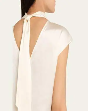 Veronica Beard Leilany Draped Silk Top