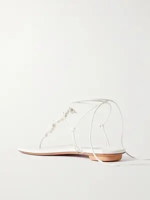 AQUAZZURA Oaxaca Knotted Leather Sandals
