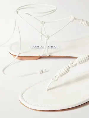 AQUAZZURA Oaxaca Knotted Leather Sandals
