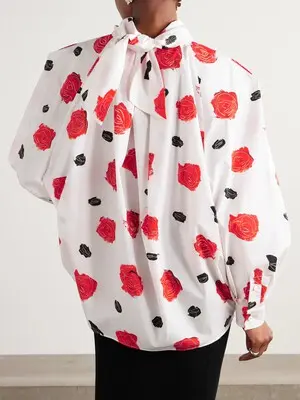 Marni Oversized Printed Poplin Blouse - White