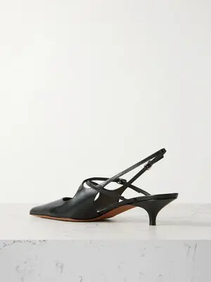 Proenza Schouler Slash Patent-leather Slingback Pumps