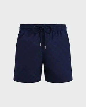 Vilebrequin Turtles Monogram Swim Trunks - Blue