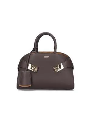 FERRAGAMO Hug Business Bag - Brown