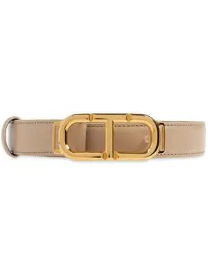 TOM FORD Leather Belt Beige