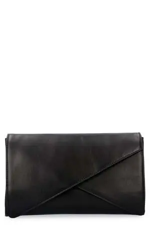 Bottega Veneta Leather Clutch - Black
