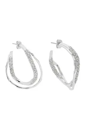 Alexis Bittar Solanales -plated Hoop Earrings - Silver