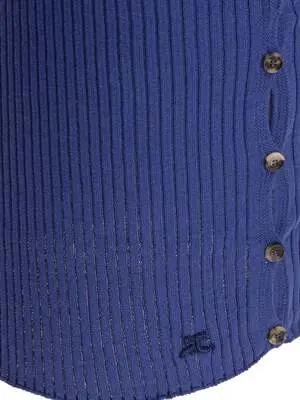 COURREGES Courrèges Cotton And Merino Wool Pencil Skirt - Blue
