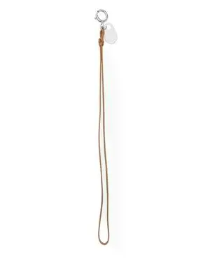 The Row Leather Keychain - Silver | Editorialist