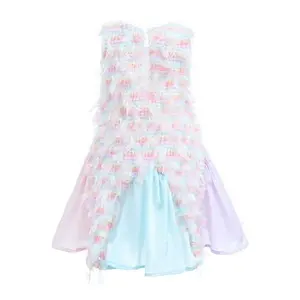 MIMI TUTU Rainbow Quilted Sleeveless Dress