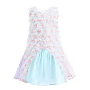 MIMI TUTU Rainbow Quilted Sleeveless Dress