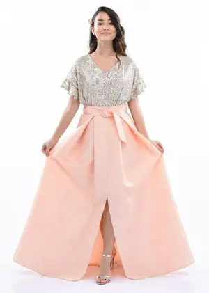 TULLEEN Arcola Maxi Dress - Peach